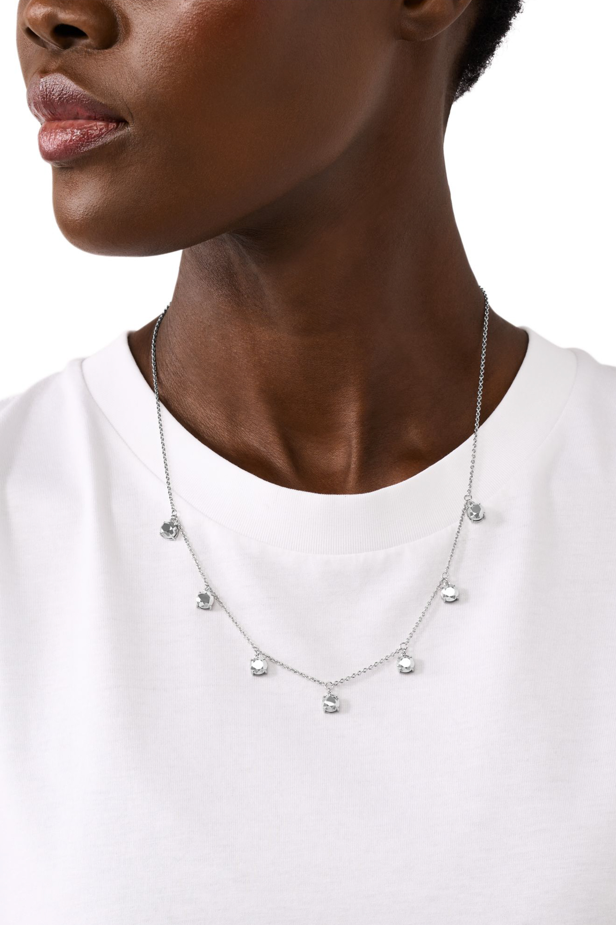 Collier chaîne en argent sterling Femme | Gris argenté | Diesel